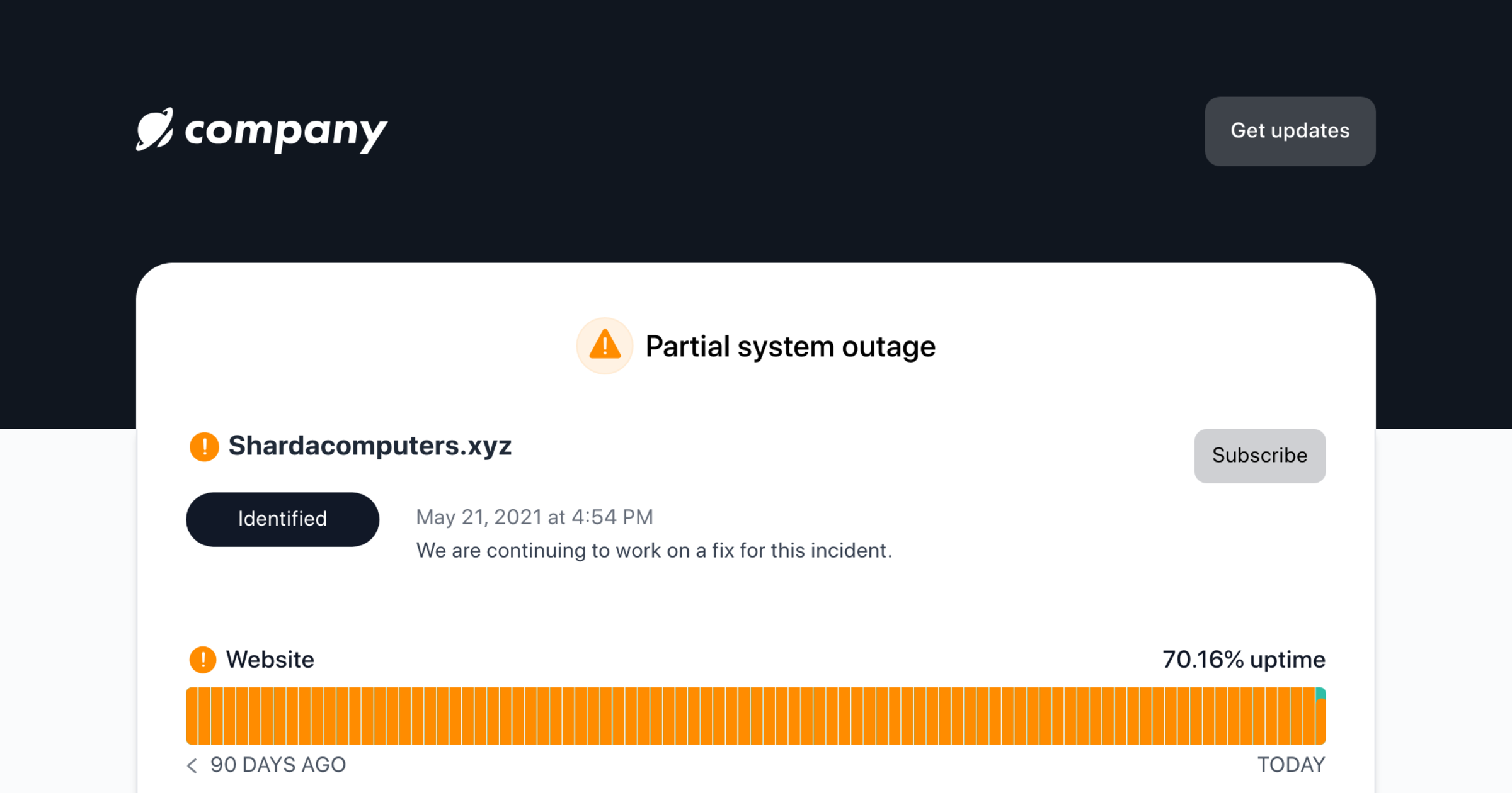 Our Public API - SCIS - Status